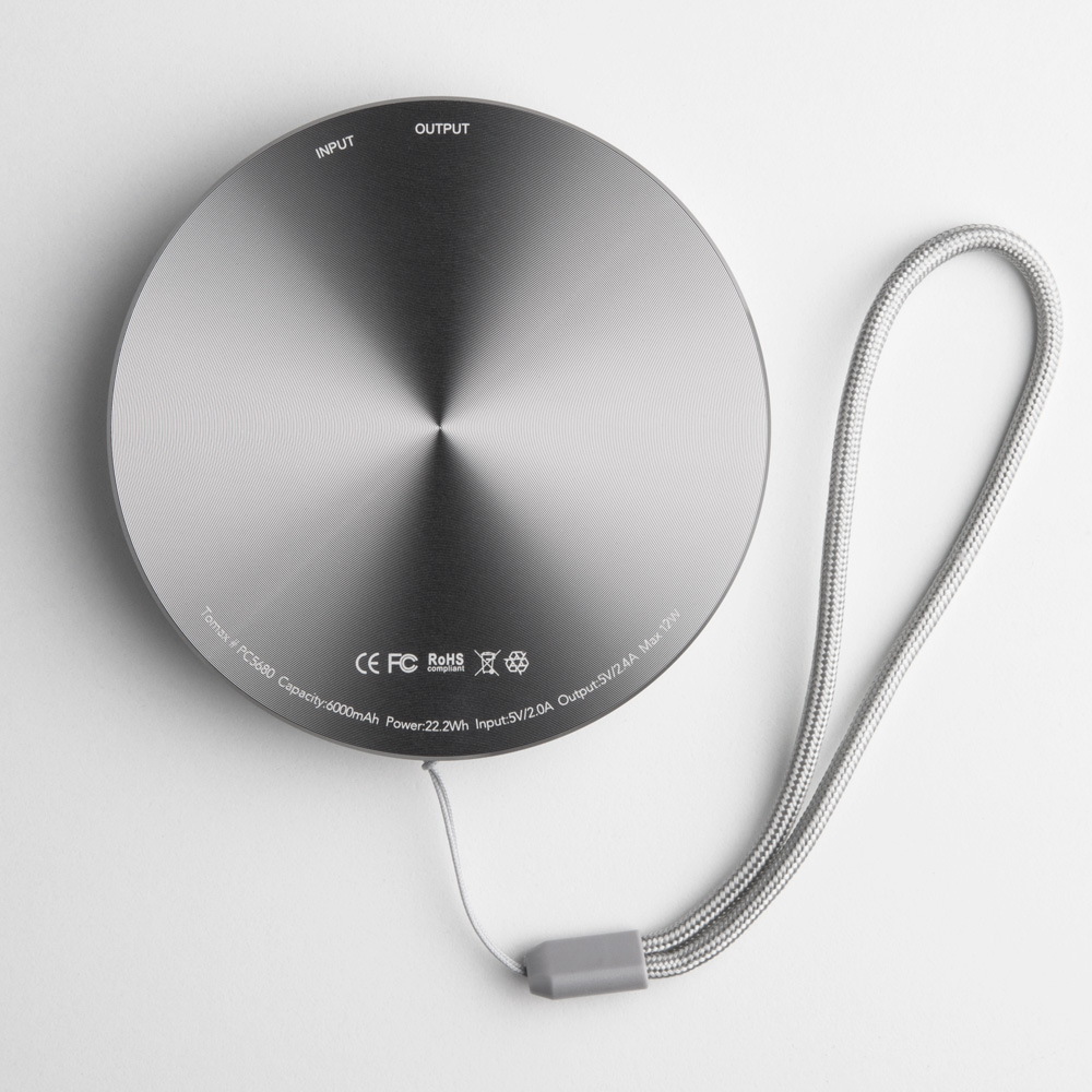 TomaxUSA :: Power Banks :: 6,000mAh Round Power Bank